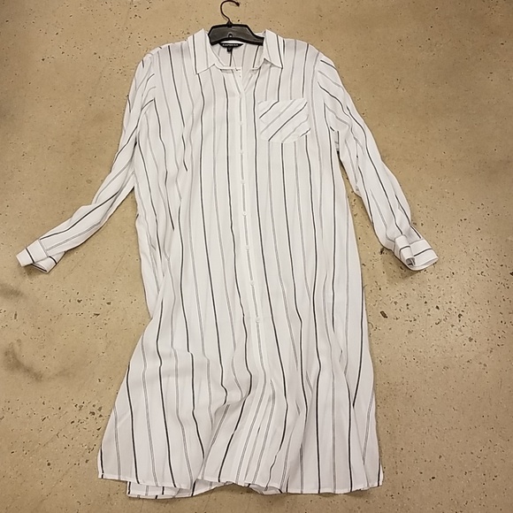 Express | Tops | Express Long Button Down Striped Shirt | Poshmark